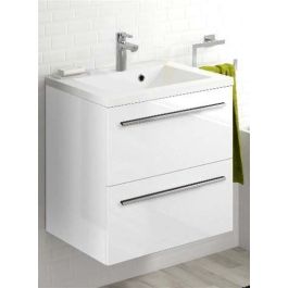 Meuble sous vasque 2 tiroirs simple vasque 118 cm Blanc | Proadis